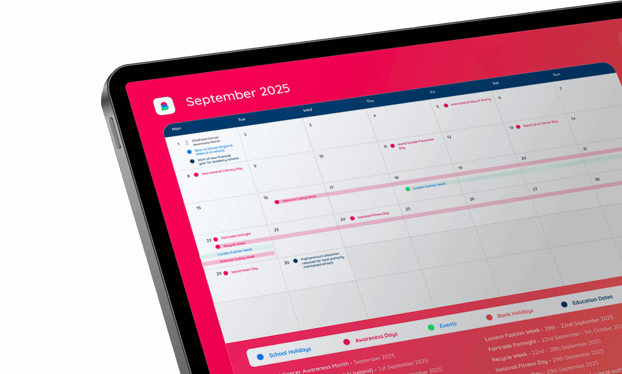 Marketing to Education Calendar 2025-26 - Buzz Education